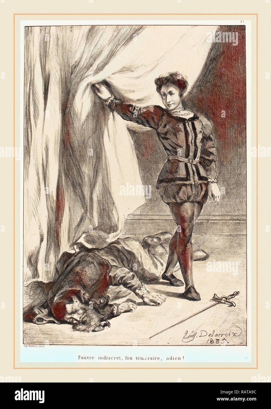 Eugène Delacroix (French, 1798-1863), Hamlet and the Body of Polonius ...