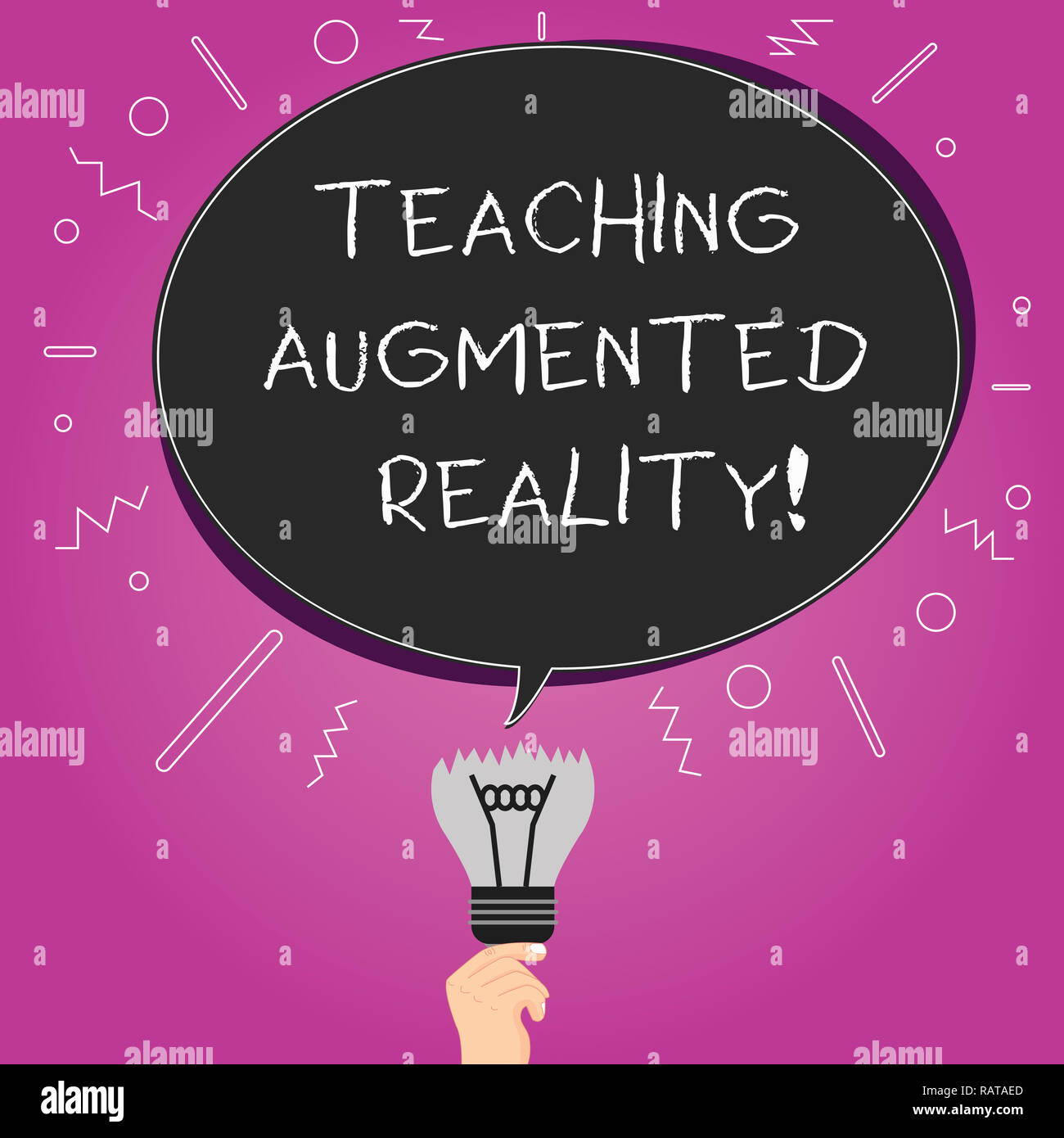 Word writing text Teaching Augmented Reality. Business concept for the ...