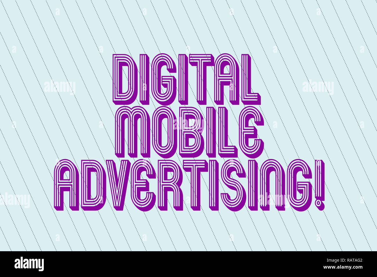 Handwriting text Digital Mobile Advertising. Concept meaning form of ...