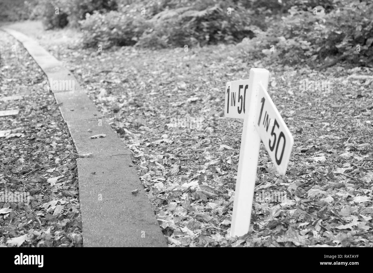 Black and white railway sign hi-res stock photography and images - Alamy