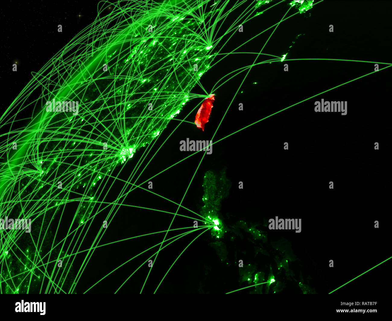 Taiwan digital networks map hi-res stock photography and images - Alamy