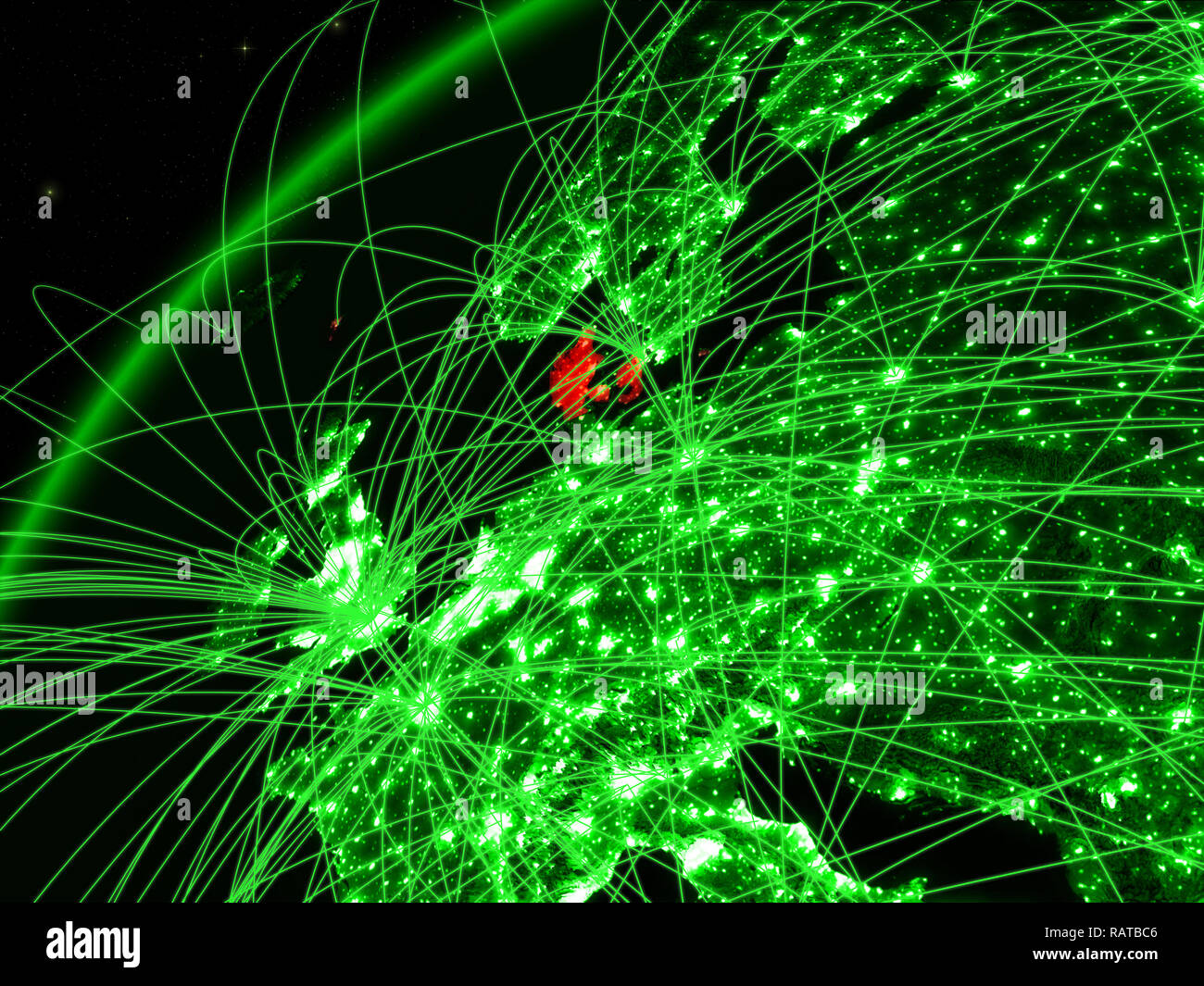 Denmark on model of green planet Earth with international networks ...