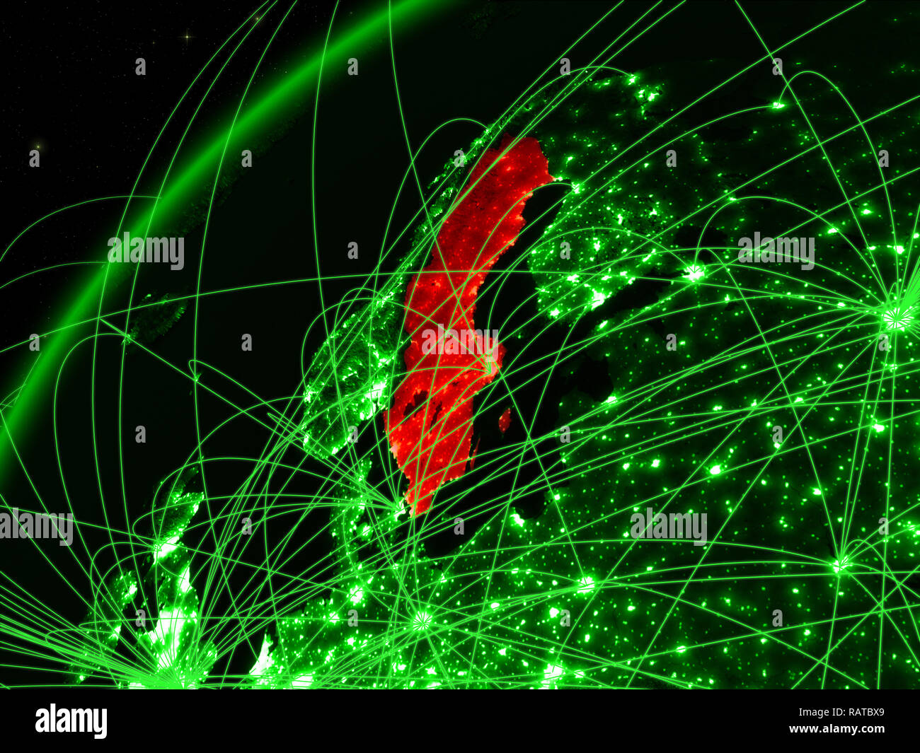 Sweden on model of green planet Earth with international networks ...