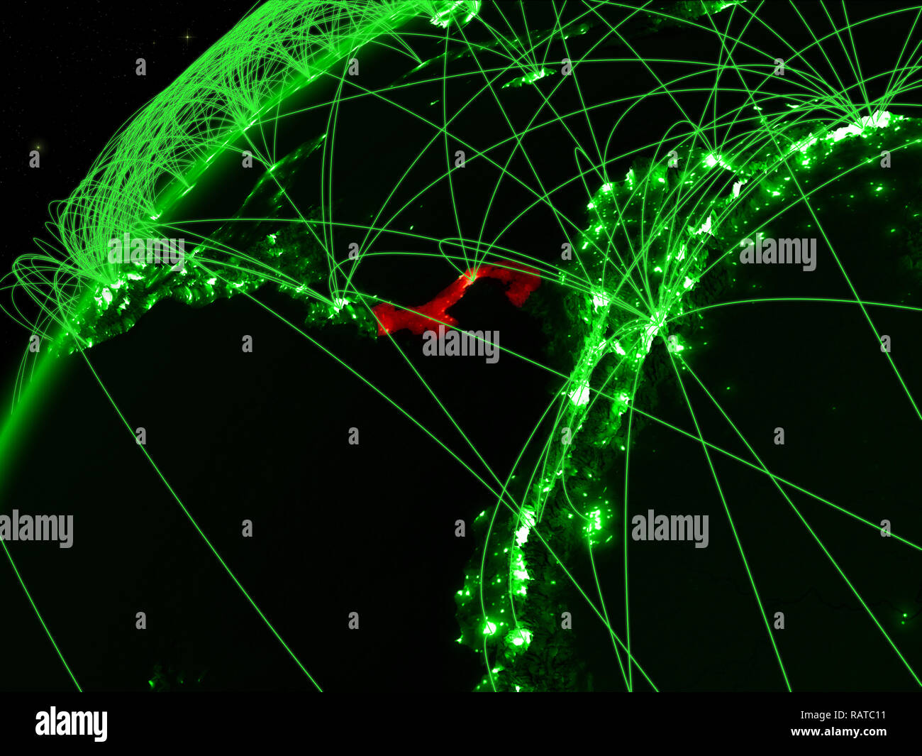 Panama on model of green planet Earth with international networks ...