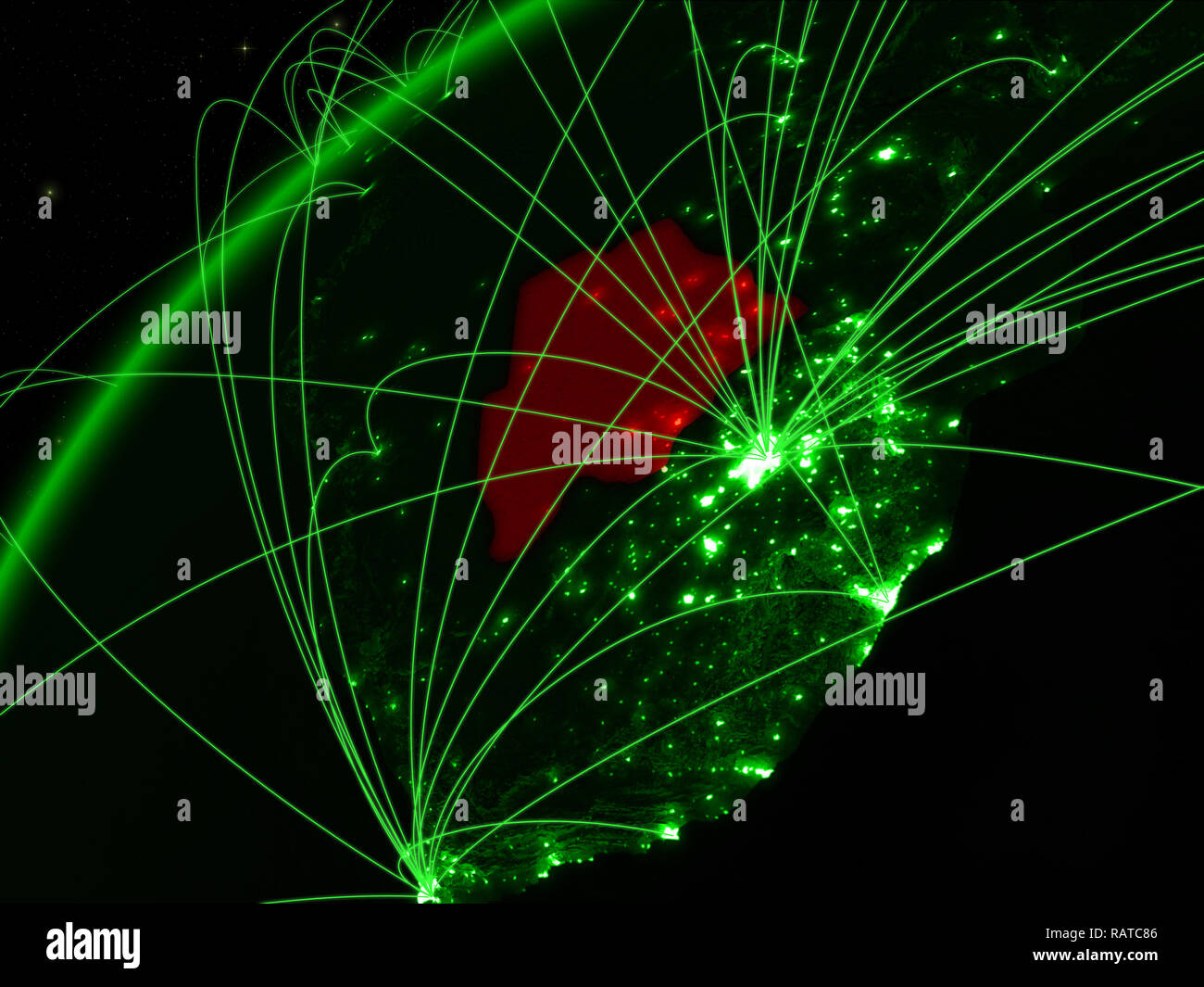 Botswana on model of green planet Earth with international networks ...