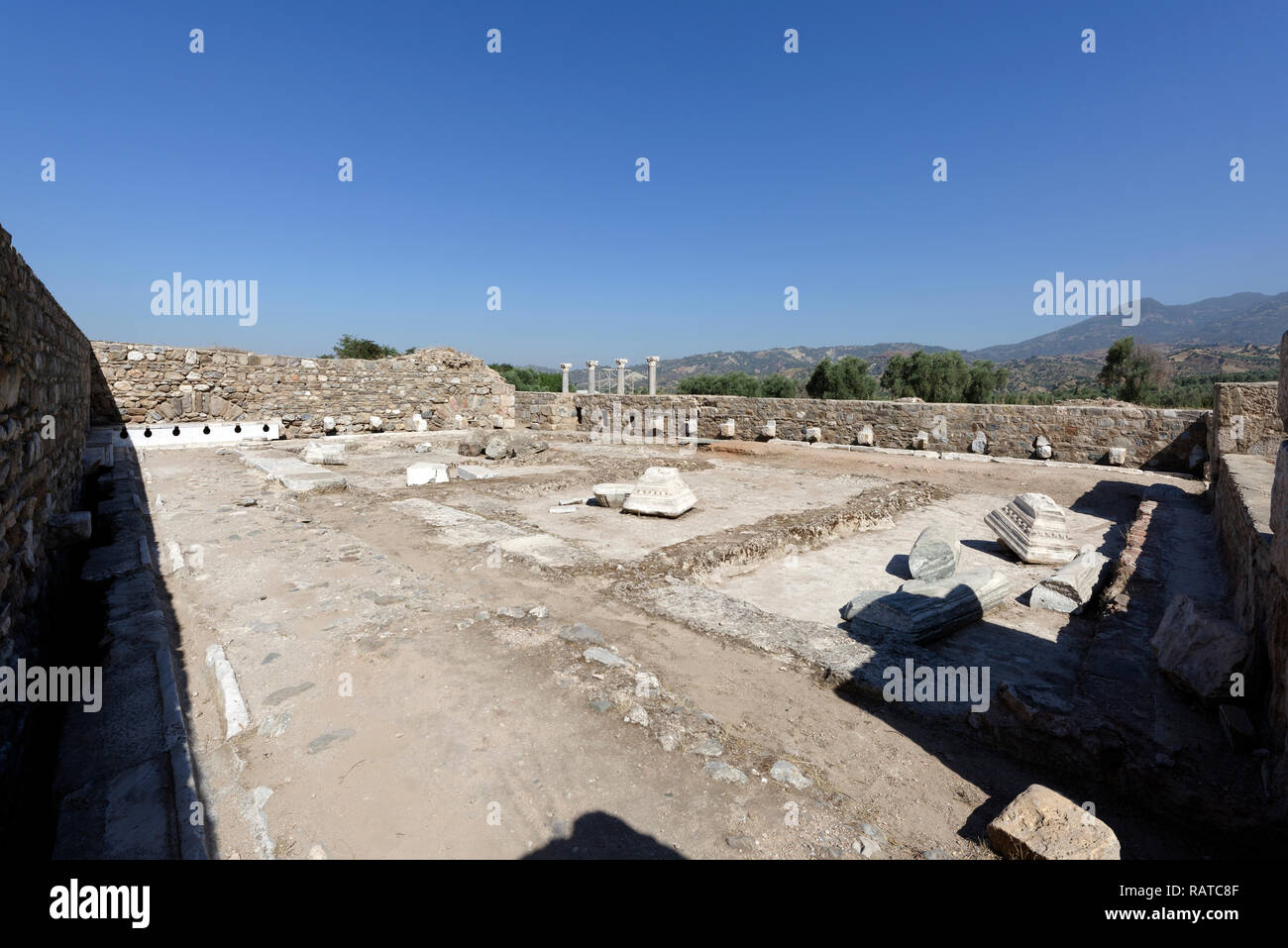 The Roman period Latrina (Public Toilet) located in the Gymnasium of ...