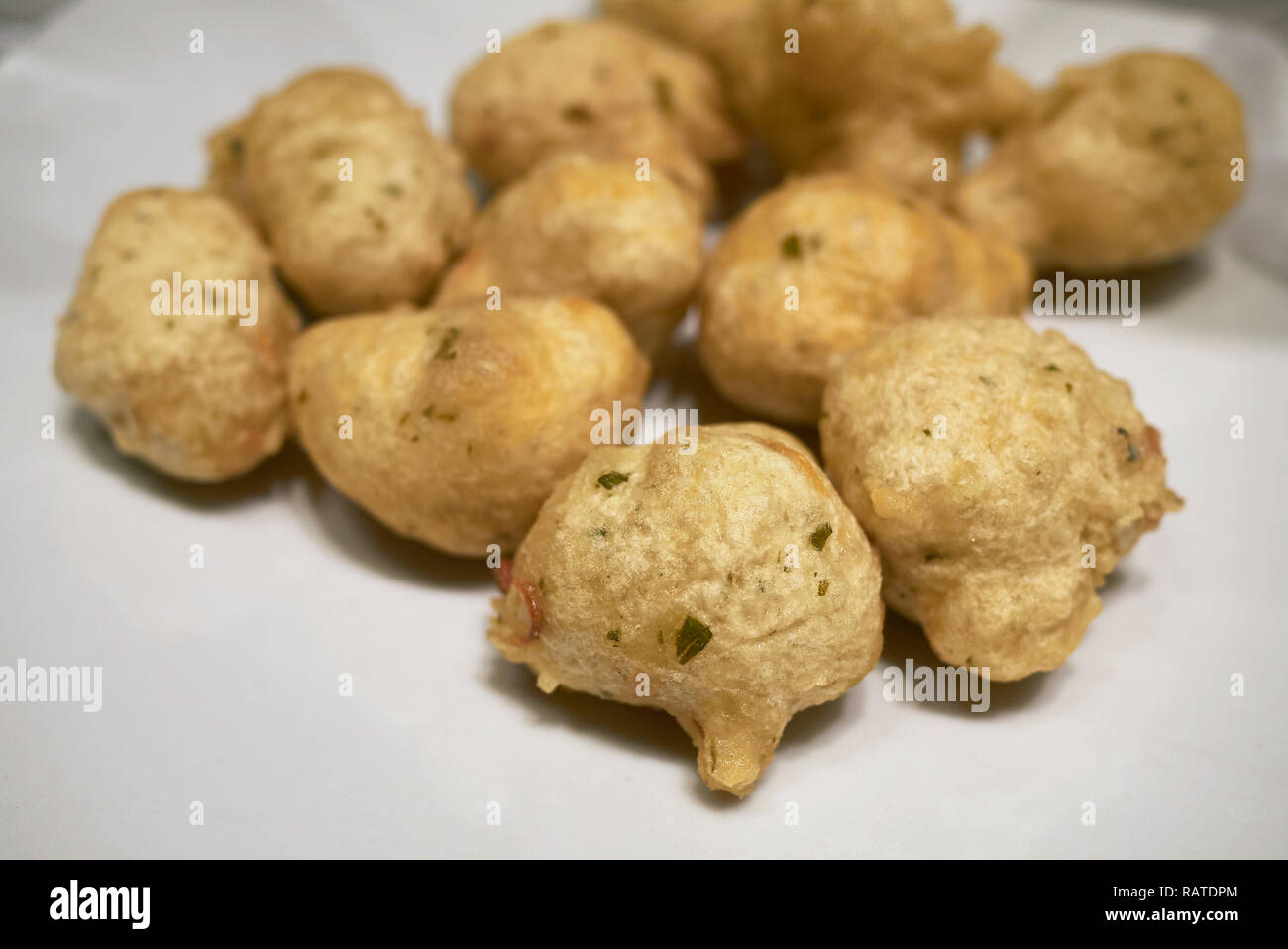 Fried bread balls Stock Photo - Alamy