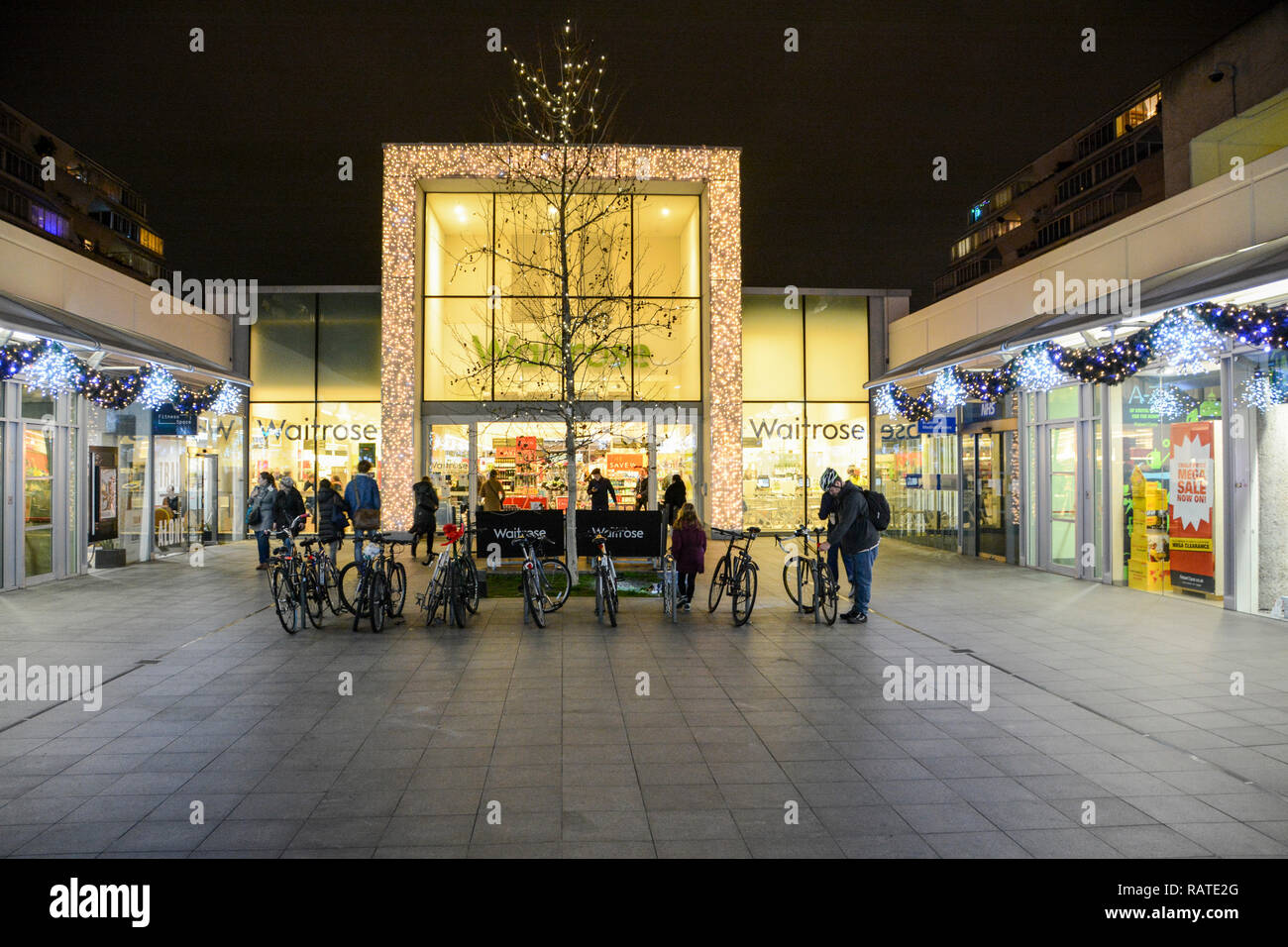 Waitrose supermarket entrance on Brunswick Square shopping centre ...