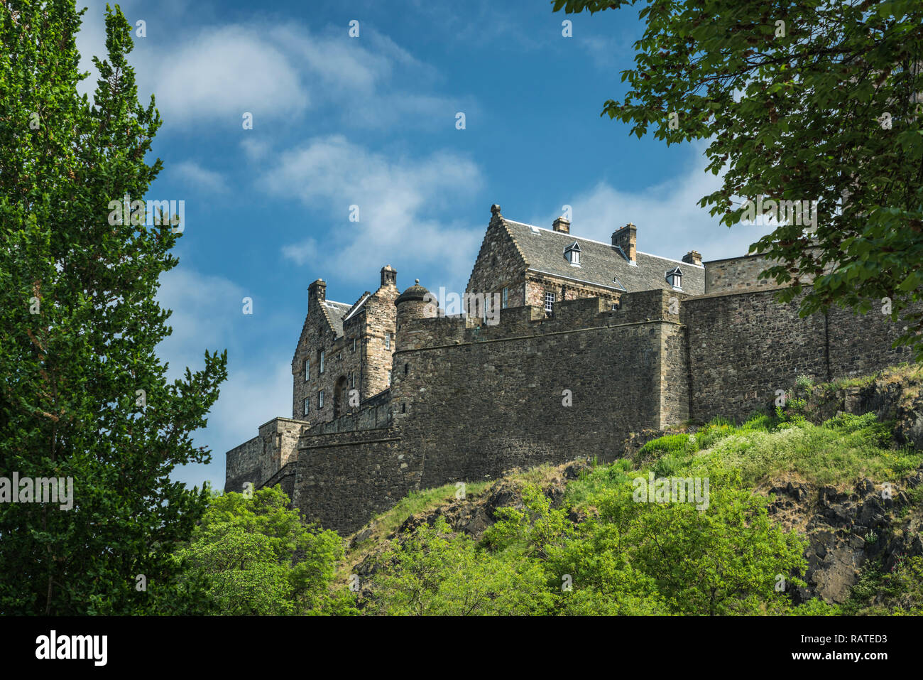 The Edinburgh Castle in downtown, Edinburgh, Scotland, United Kingdom ...