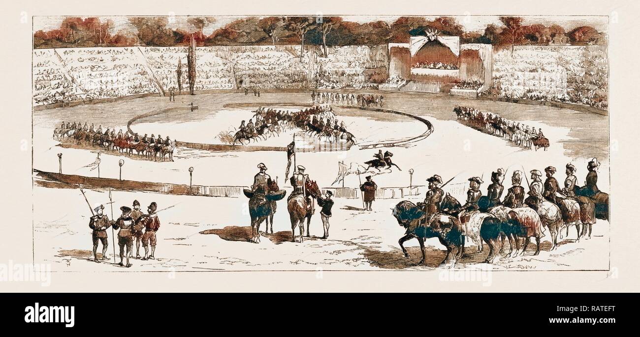 TOURNAMENT AT ROME IN HONOUR OF THE DUKE OF GENOA AND HIS BRIDE, THE ...