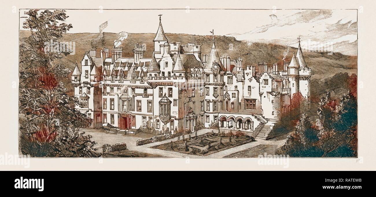 CORTACHY CASTLE, FORFARSHIRE, SCOTLAND, UK, SEAT OF THE EARL OF AIRLIE ...