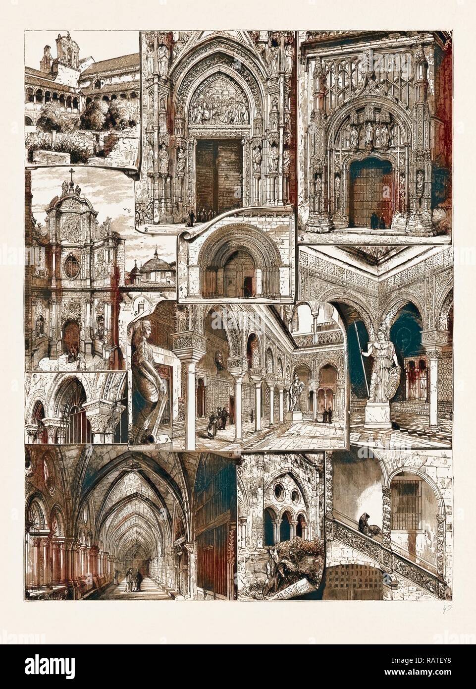 ARCHITECTURAL ART IN SPAIN, 1883: 1. Ancient Convent of San Feo ...