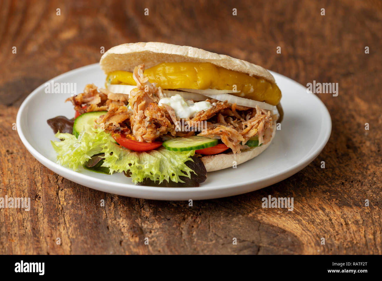 closeup of a fresh doner in a bun Stock Photo - Alamy