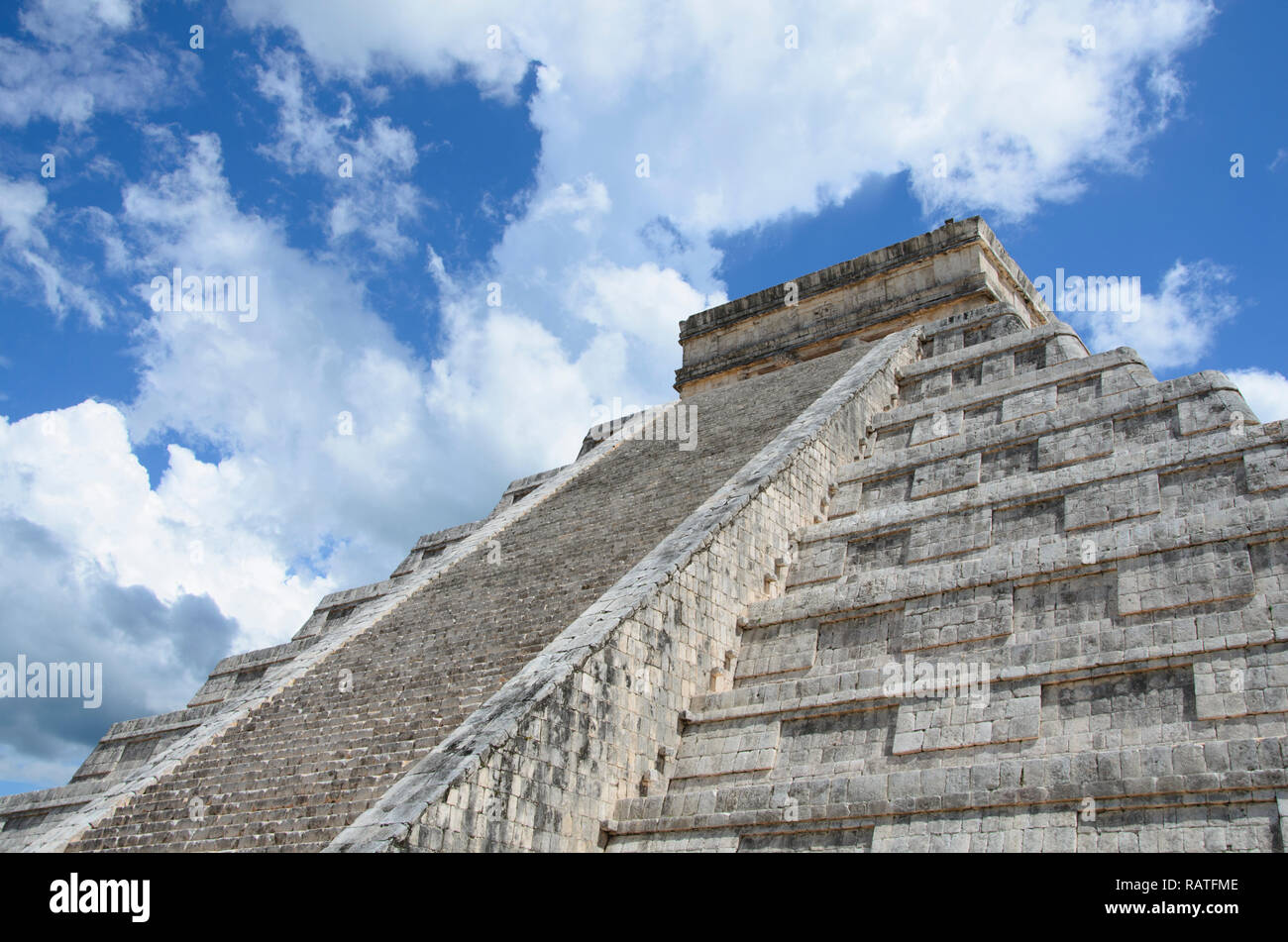 The Pyramid of Kukulkan at Chichen Itza in Mexico, one of the New Seven ...