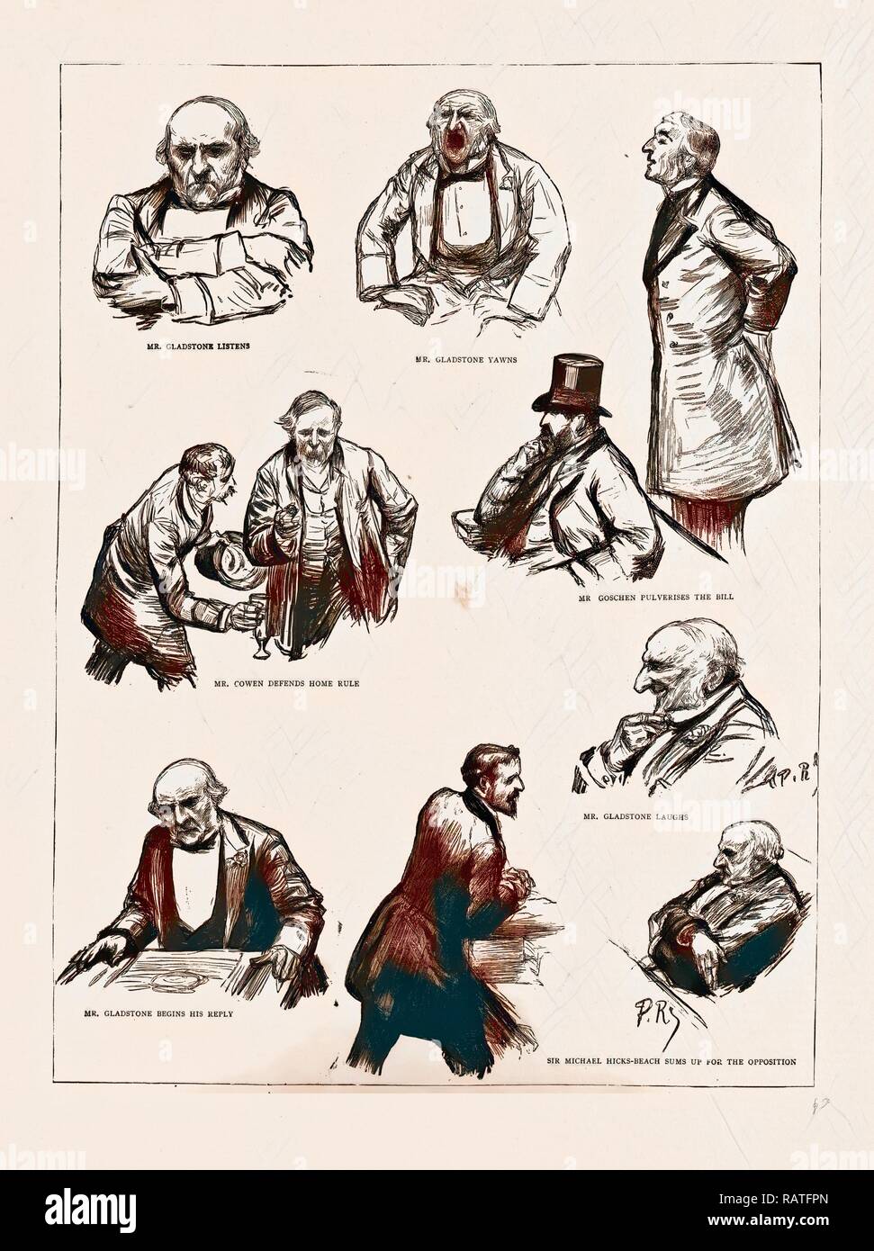 THE HOME RULE DEBATE IN THE HOUSE OF COMMONS, LONDON, UK, 1886: MR ...