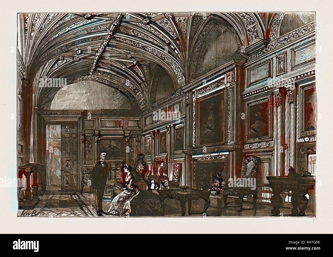 EATON HALL: ANTE-DINING ROOM, UK, 1886. Reimagined by Gibon. Classic ...