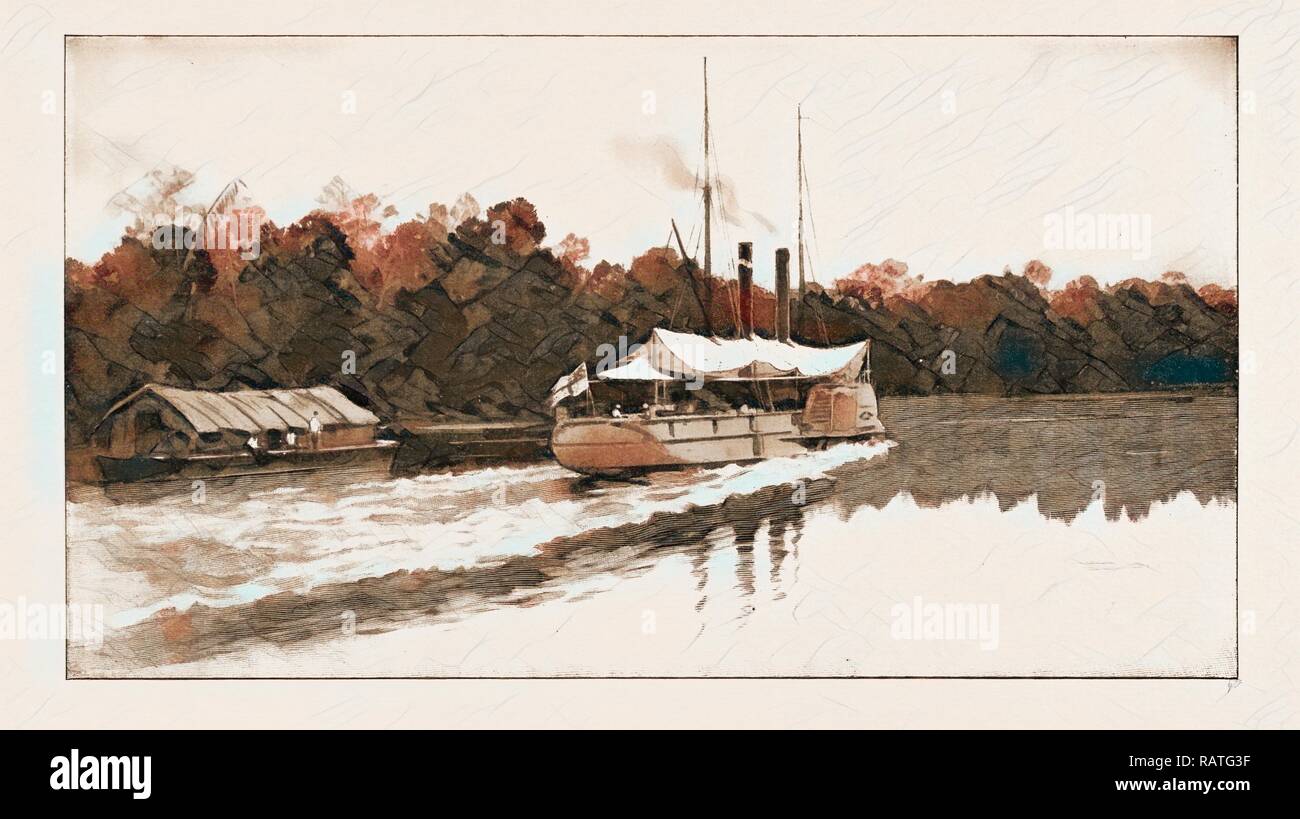 THE BENIN PUNITIVE EXPEDITION: A RIVER SCENE ON THE WAY TO THE KING'S ...