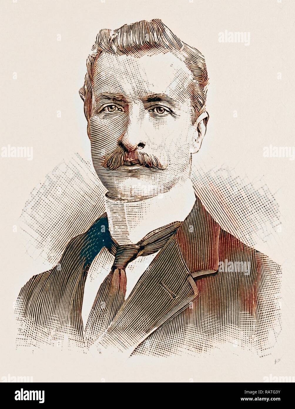 MR. HENRY ALLHUSEN, M.P. for Salisbury, UK, 1897. Reimagined by Gibon ...