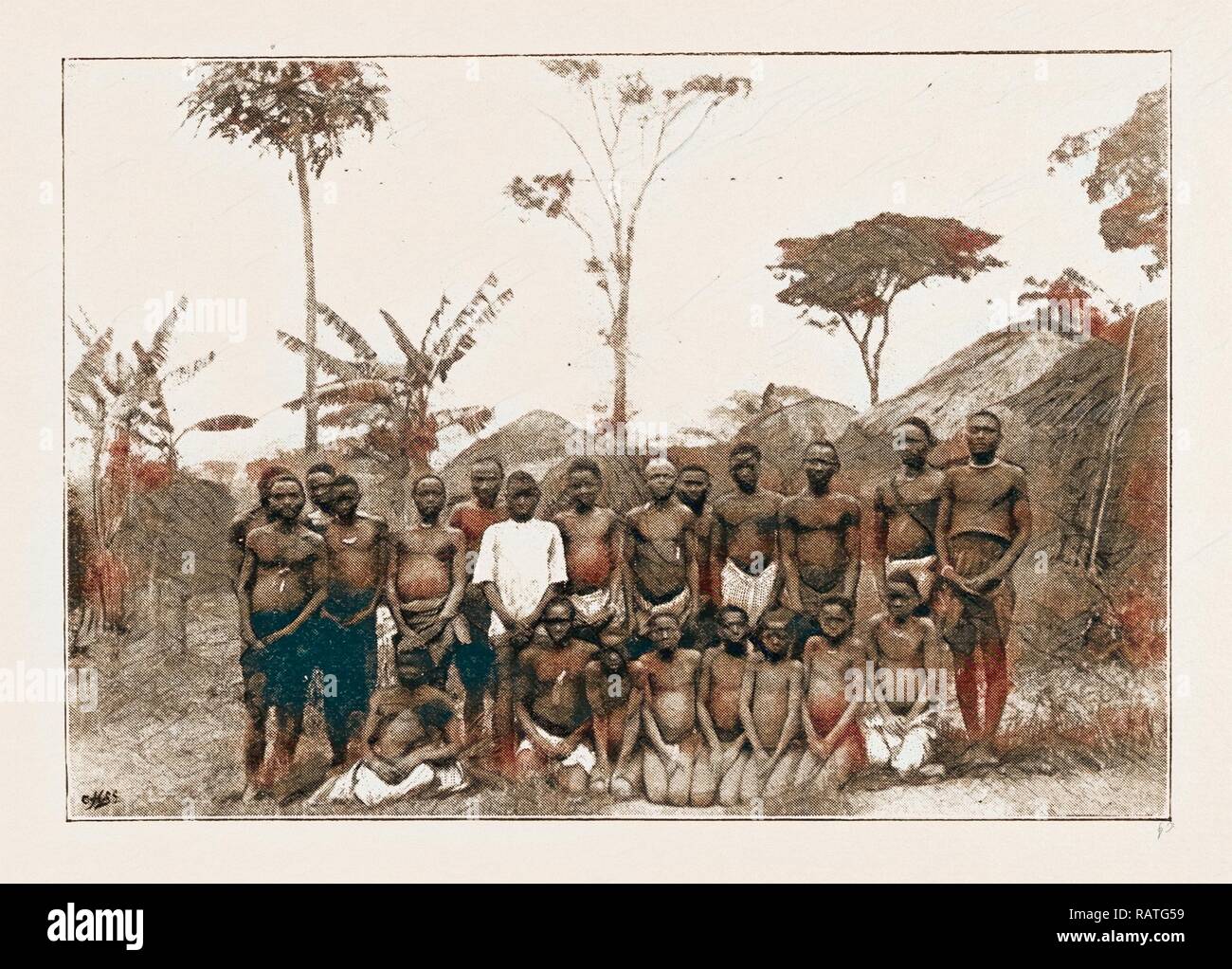 A GROUP OF ANGONI FRIENDLIES, 1897. Reimagined by Gibon. Classic art ...