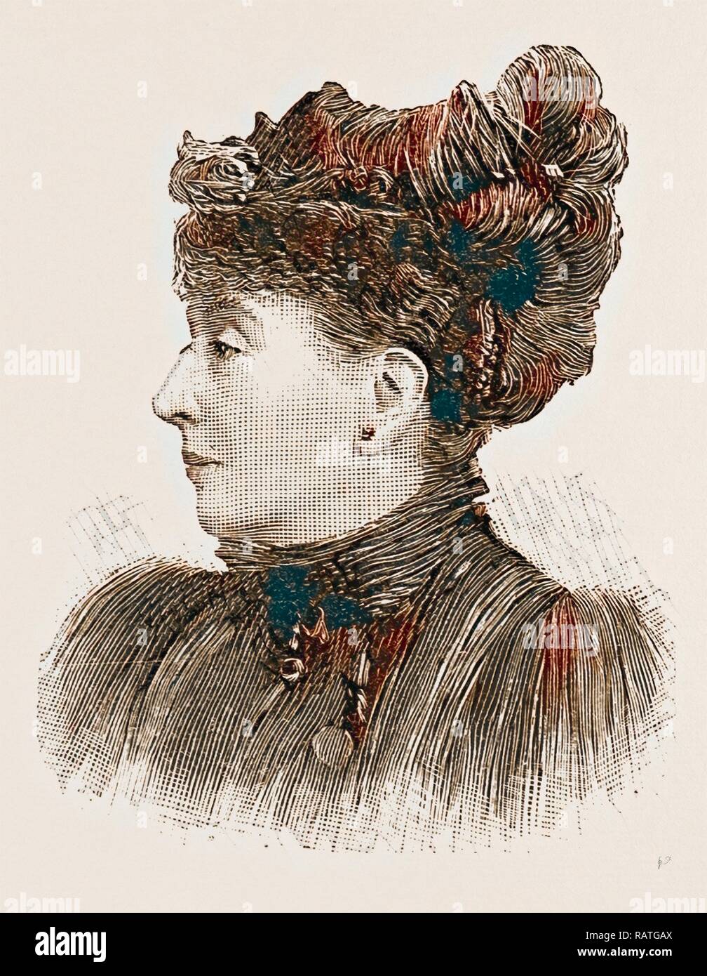 THE LATE LADY LAWSON Photo by Elliott and Fry, Baker Street. Reimagined ...