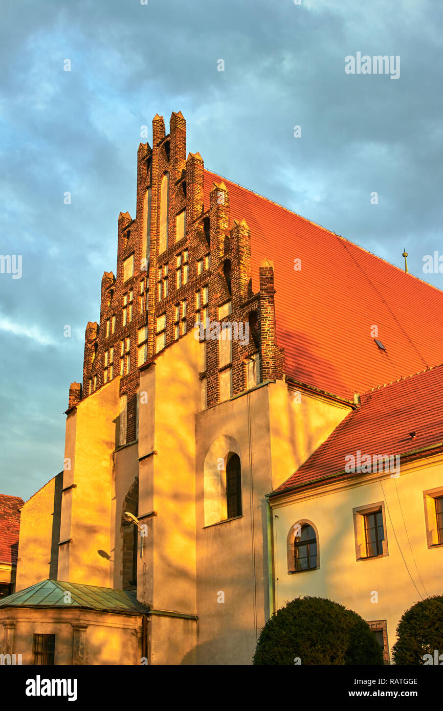 Monastery church and building of the museum in Jawor, Poland Stock ...