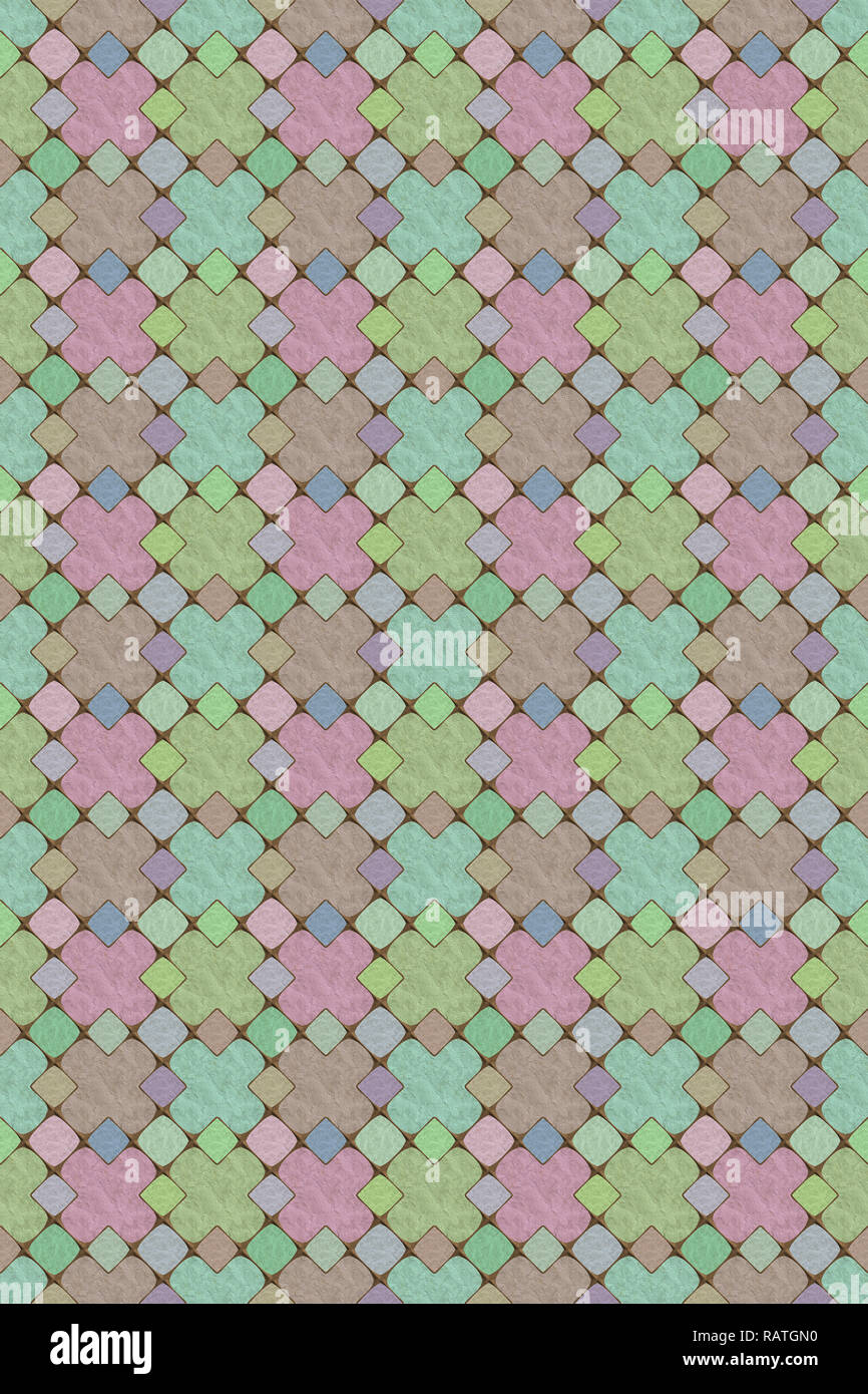 3D effect seamless background, wallpaper decoration pattern Stock Photo ...