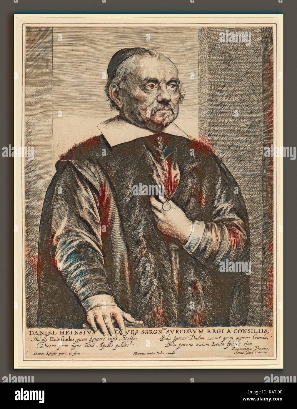 Jan Lievens (Dutch, 1607 - 1674), Daniel Heinsius, etching and ...