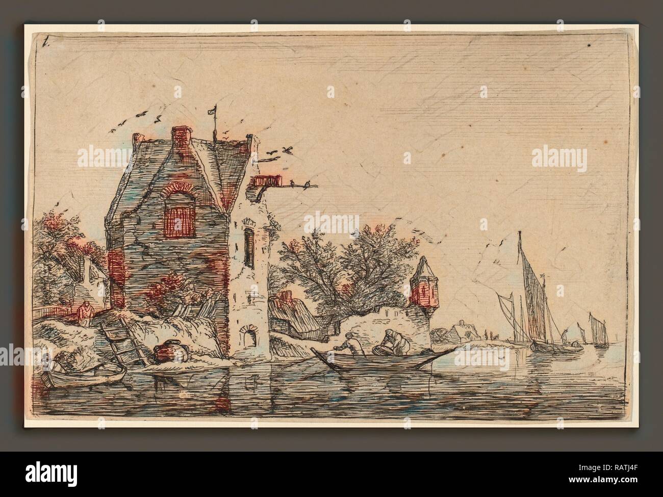 Anthonie Waterloo (Dutch, 1609-1610 - 1690), The Sentry Box on the Wall ...