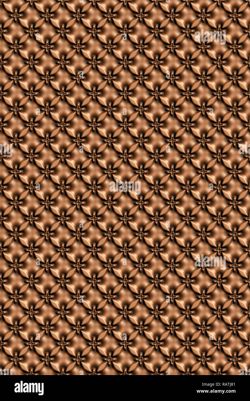 Seamless tileable decorative leather background pattern Stock Photo - Alamy