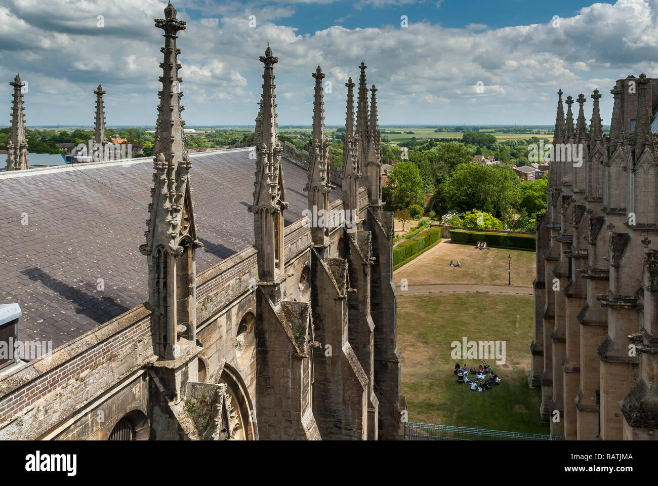 Aerial view ely cathedral hi-res stock photography and images - Alamy