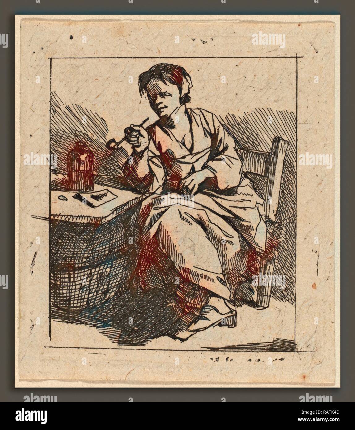 Cornelis Bega (Dutch, 1631-1632 - 1664), A Woman Smoking, etching ...