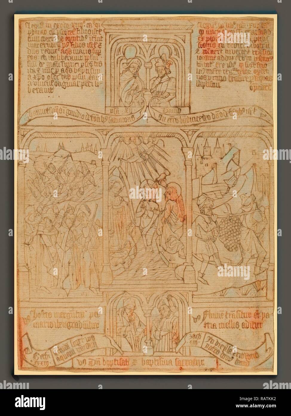 Netherlandish 15th Century, The Baptism of Christ, Pharoah Passing th ...