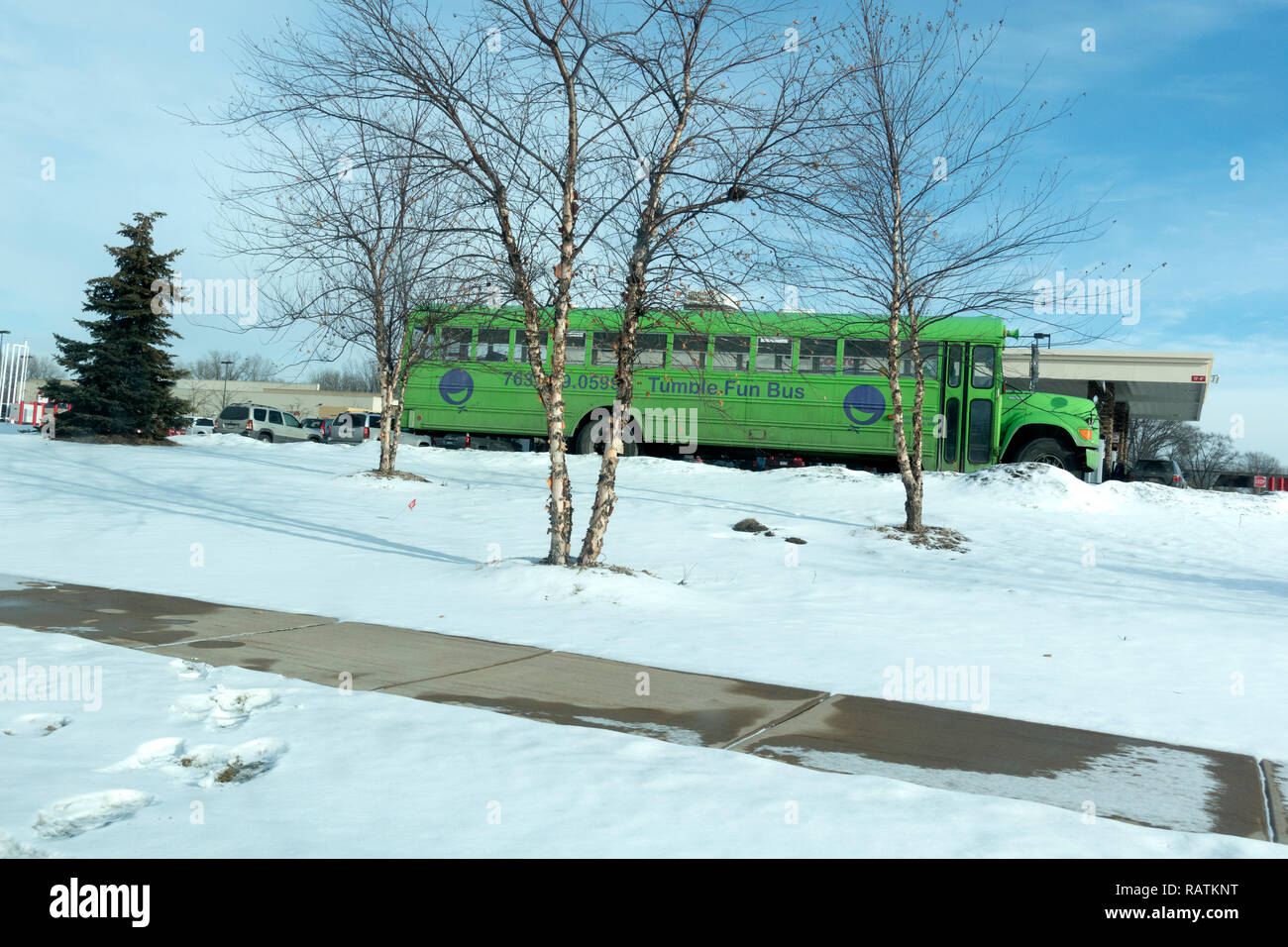 The Green Tumble Fun Bus is a full sized mobile school bus that has ...