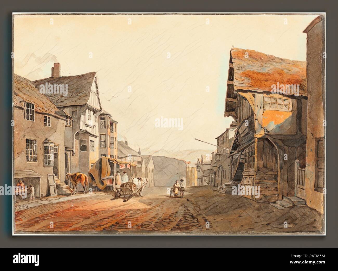 John Varley (British, 1778 - 1842), Conway in North Wales, 1803 ...