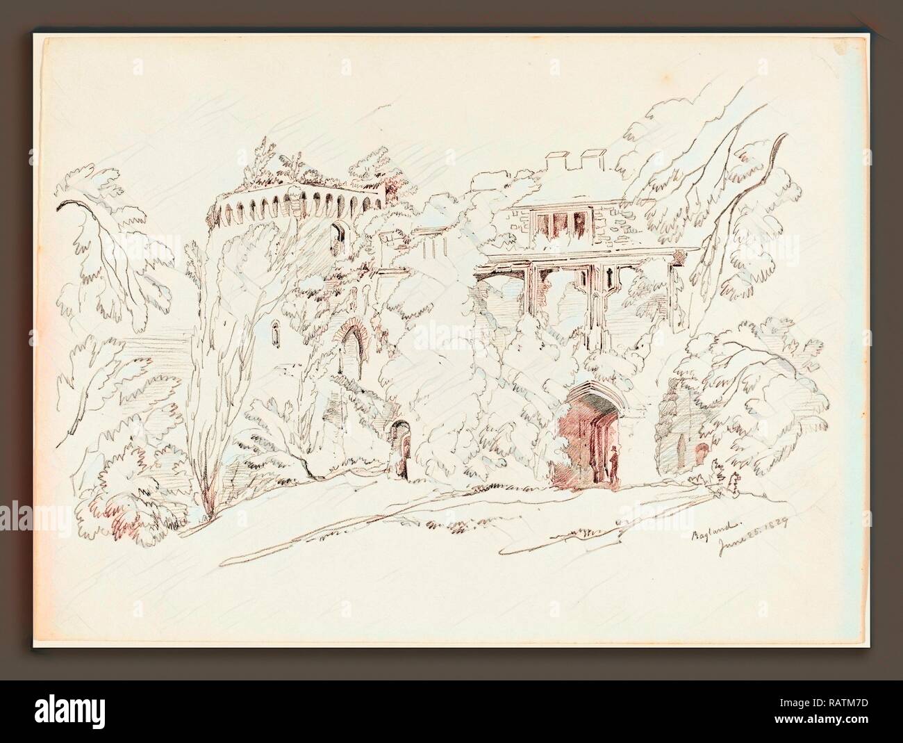 British 19th Century, Ragland, 1829, graphite on wove paper. Reimagined ...