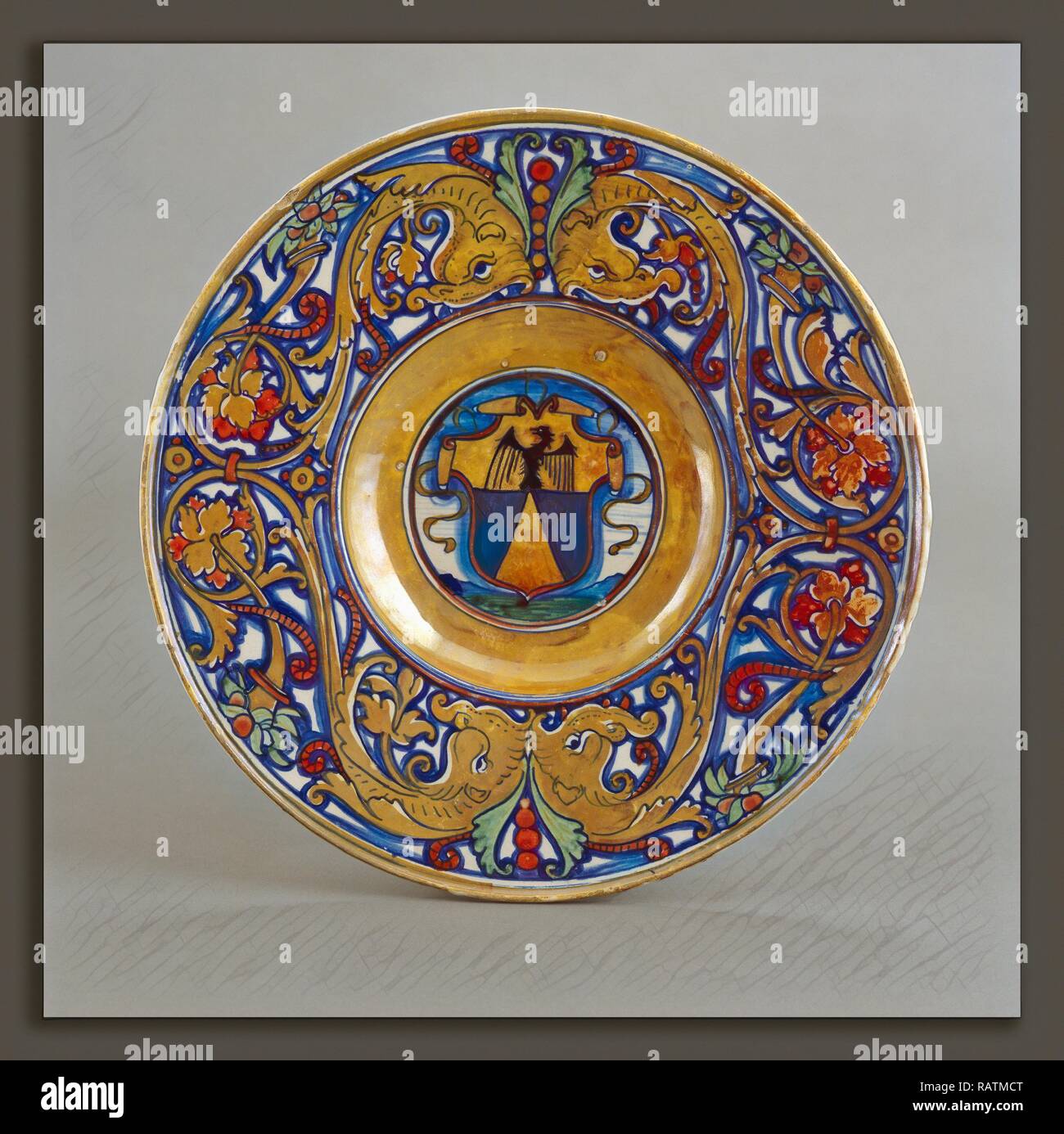 Workshop of Maestro Giorgio Andreoli of Gubbio, Plate with border of ...