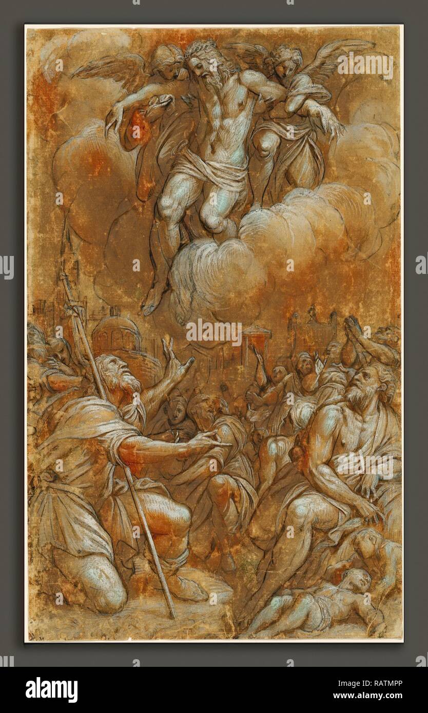 Lattanzio Gambara (Italian, c. 1530 - 1574), Saint Roch Interceding on ...