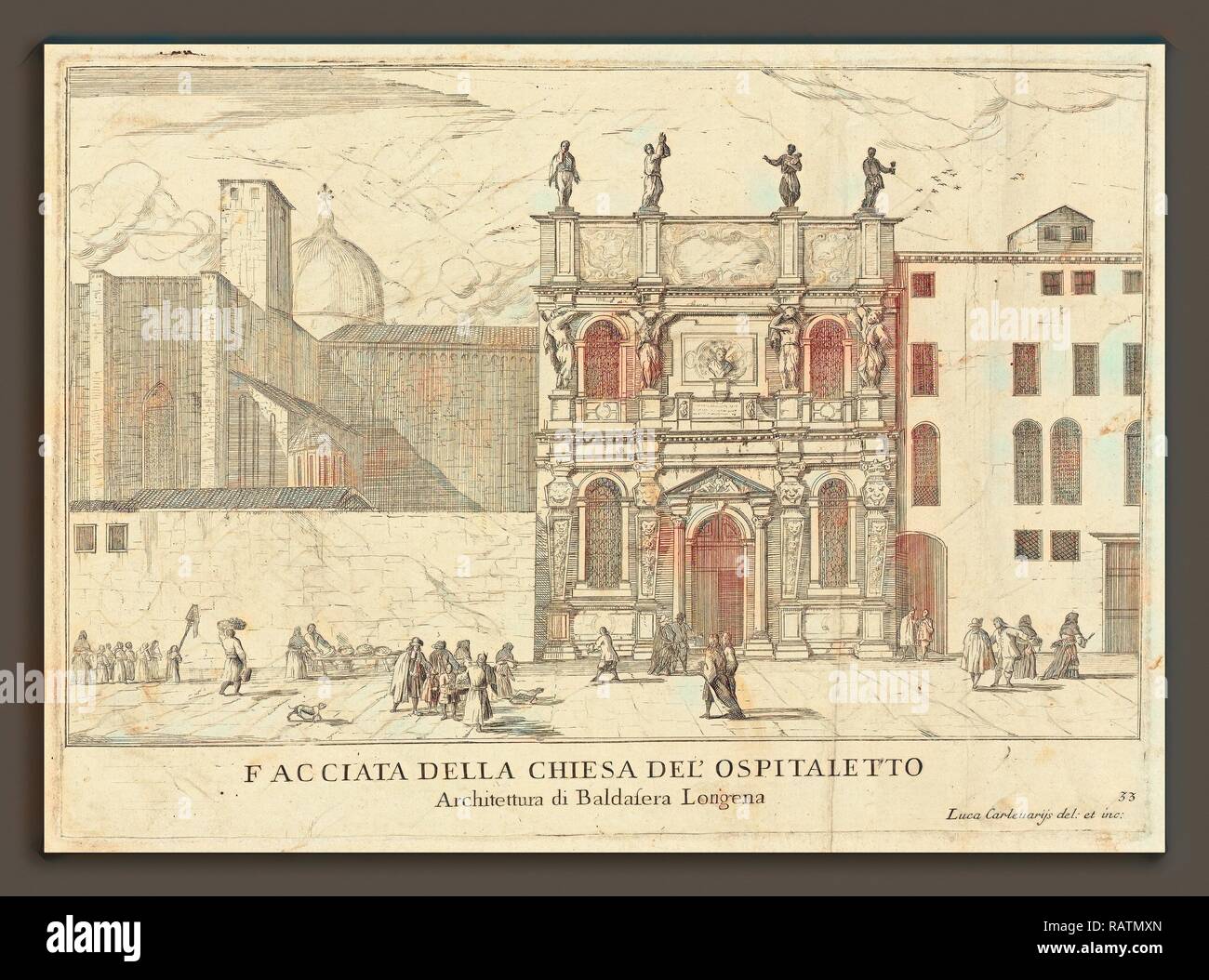 (Italian, 1663 - 1729), Facciata della Chiesa del'Ospitaletto (plate 33 ...