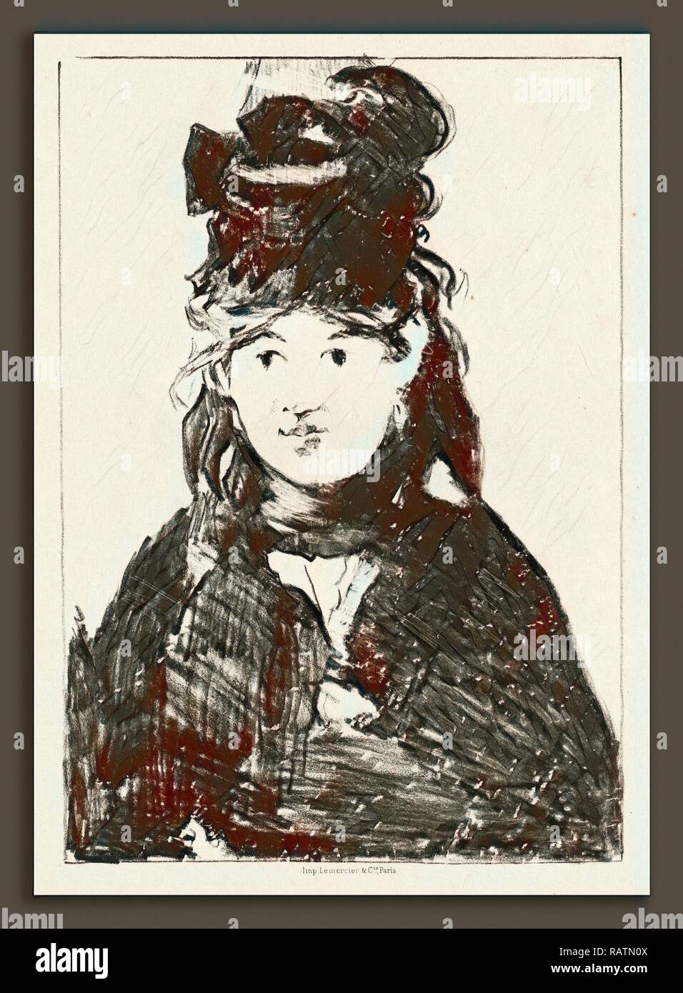 Edouard Manet (French, 1832 - 1883), Berthe Morisot, 1872, lithograph ...
