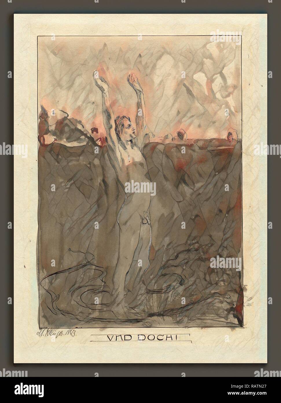 Max Klinger (German, 1857 - 1920), Und Doch!, 1883, pen and black ink ...