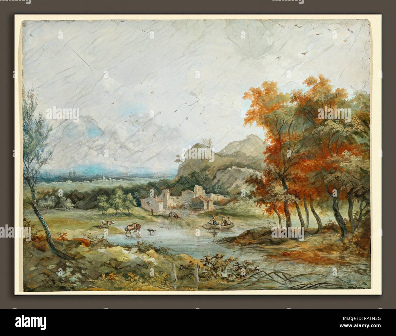 Louis Gabriel Moreau the Elder (French, 1739 - 1806), Italian Landscape ...