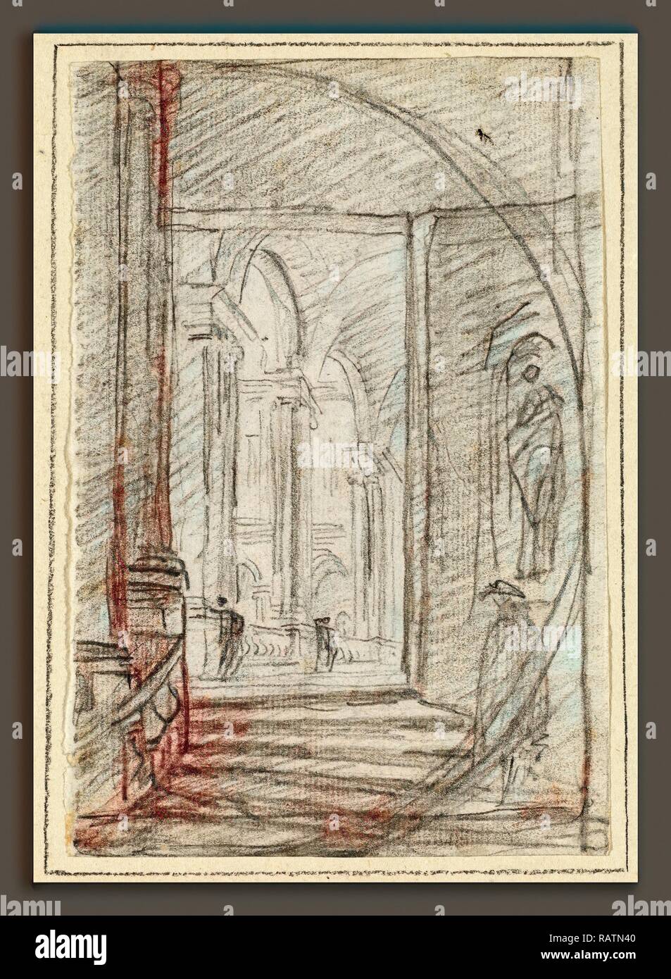 Hubert Robert, Interior of a Roman Palace, French, 1733 - 1808, 1754 ...