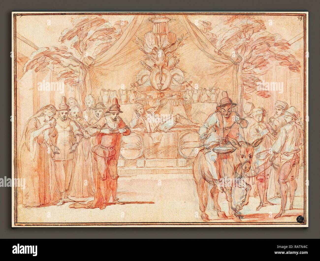 Claude Gillot, Scene from 'The Tomb of Master André', French, 1673 ...