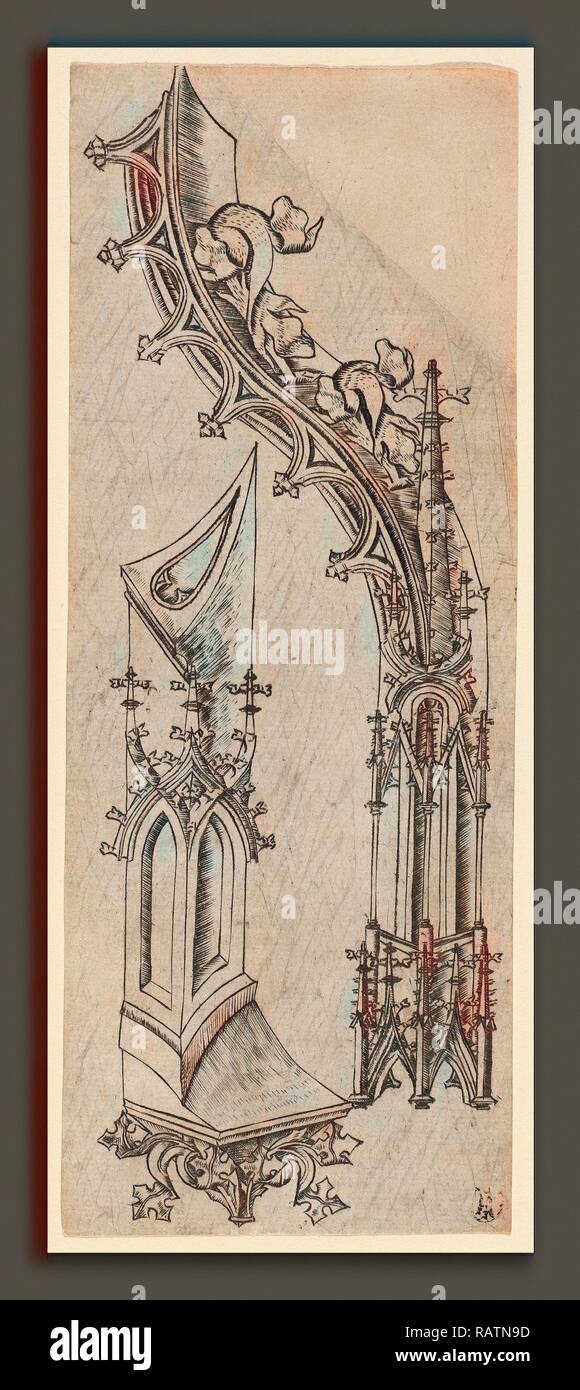 German 15th Century, Gothic Letter 'D', c. 1480-1500, engraving ...