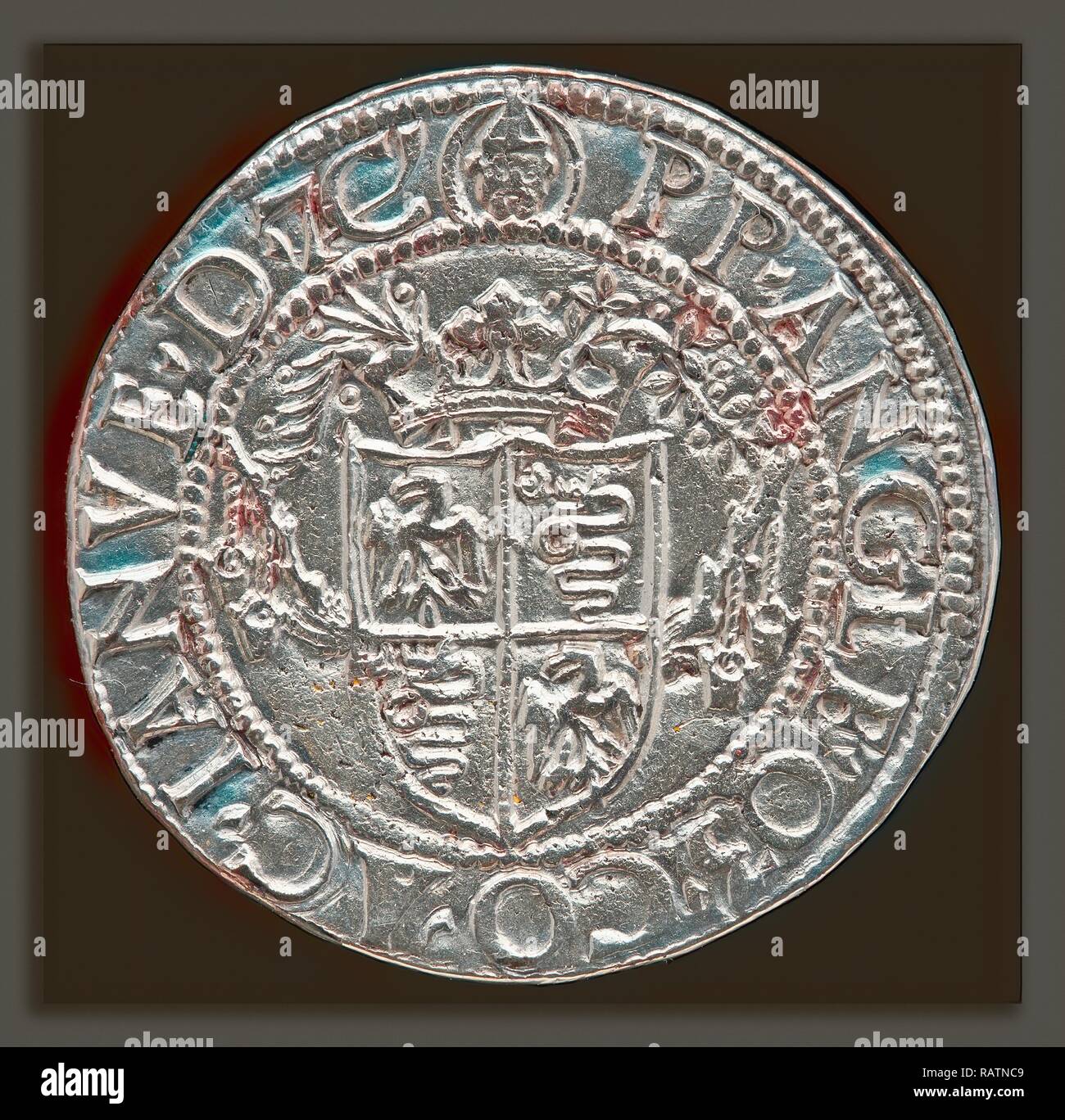 Milanese 15th Century, Crowned Shield, 1494-1500, silver testoon ...