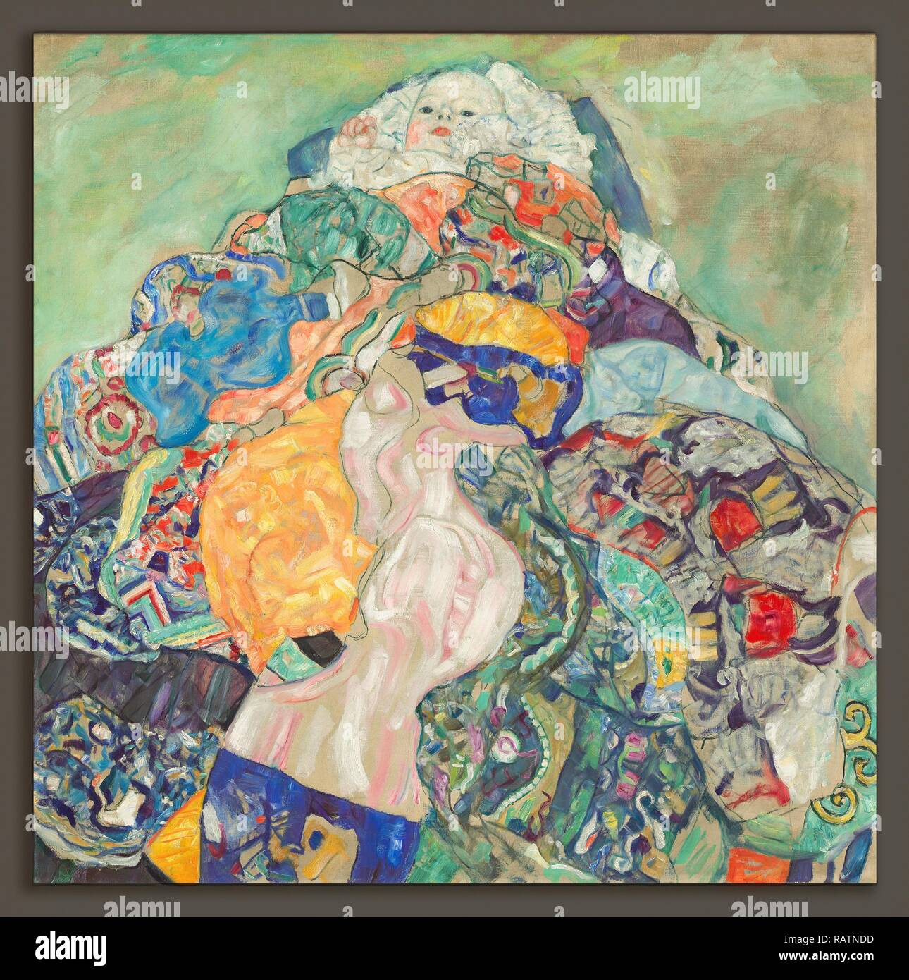 Gustav Klimt, Baby (Cradle), Austrian, 1862 - 1918, 1917-1918, oil on ...