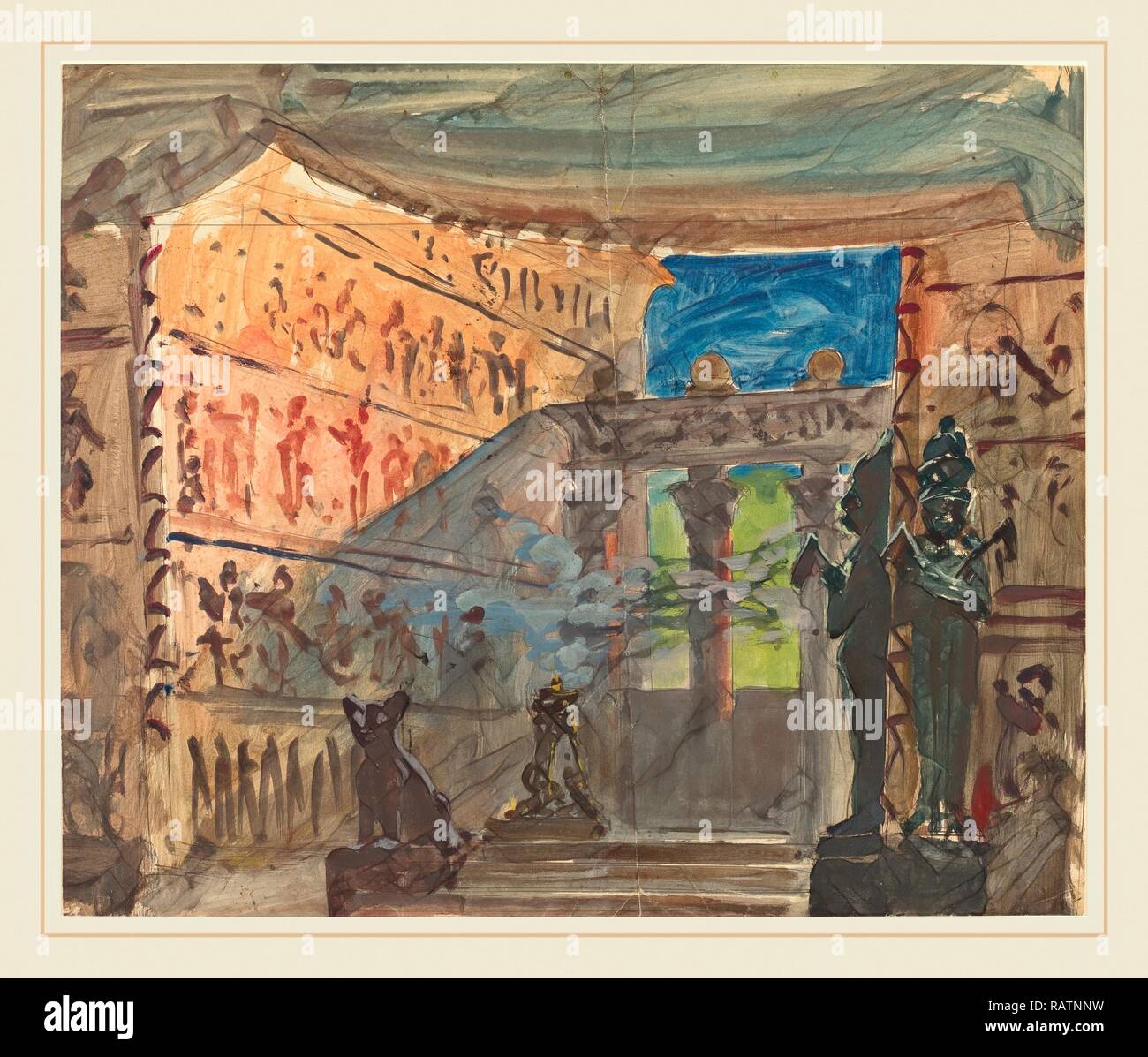 Robert Caney, British (1847-1911), Interior of an Ancient Egyptian ...