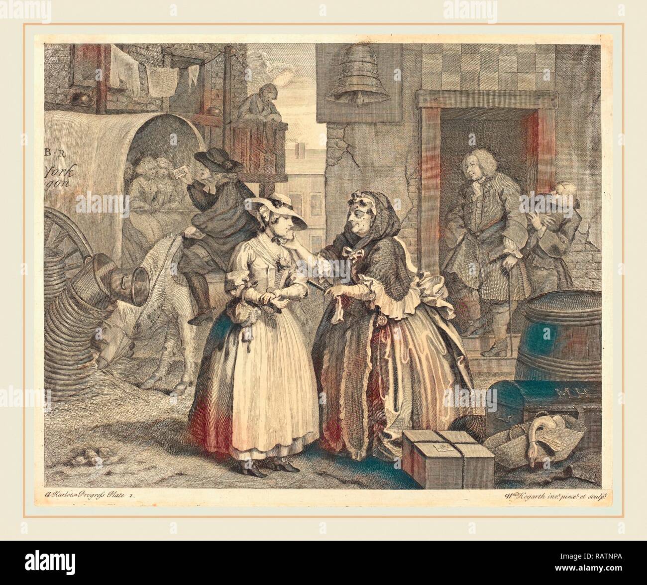 William Hogarth,English, (1697-1764), A Harlot's Progress: pl.1, 1732 ...