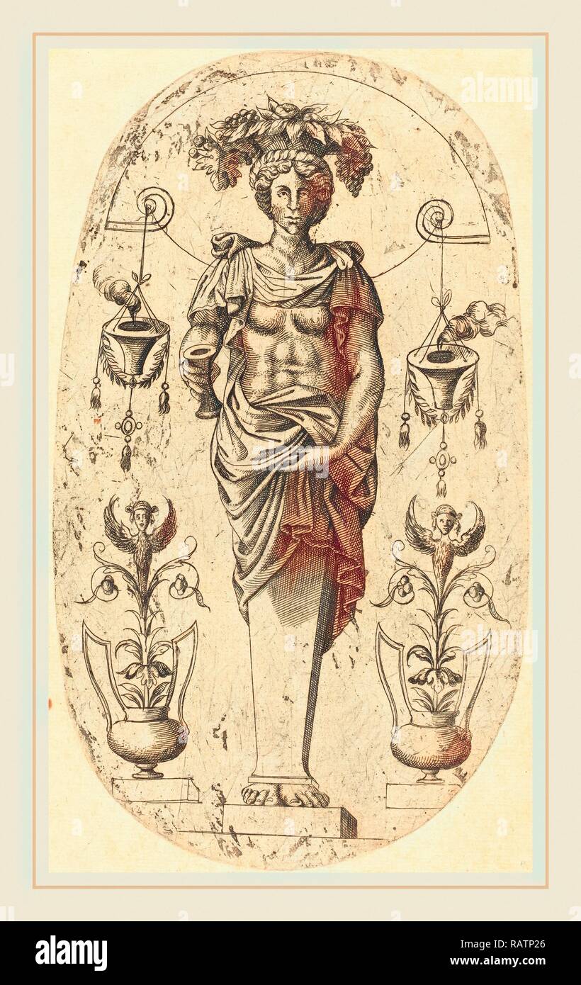 Jean Mignon, French (active 1543-active c. 1545), Woman Carrying a ...