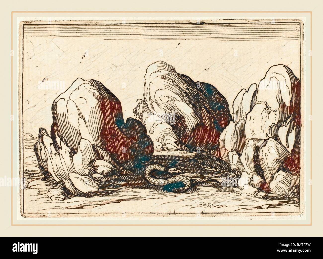 Jacques Callot, French (1592-1635), Serpent, 1628, etching. Reimagined ...